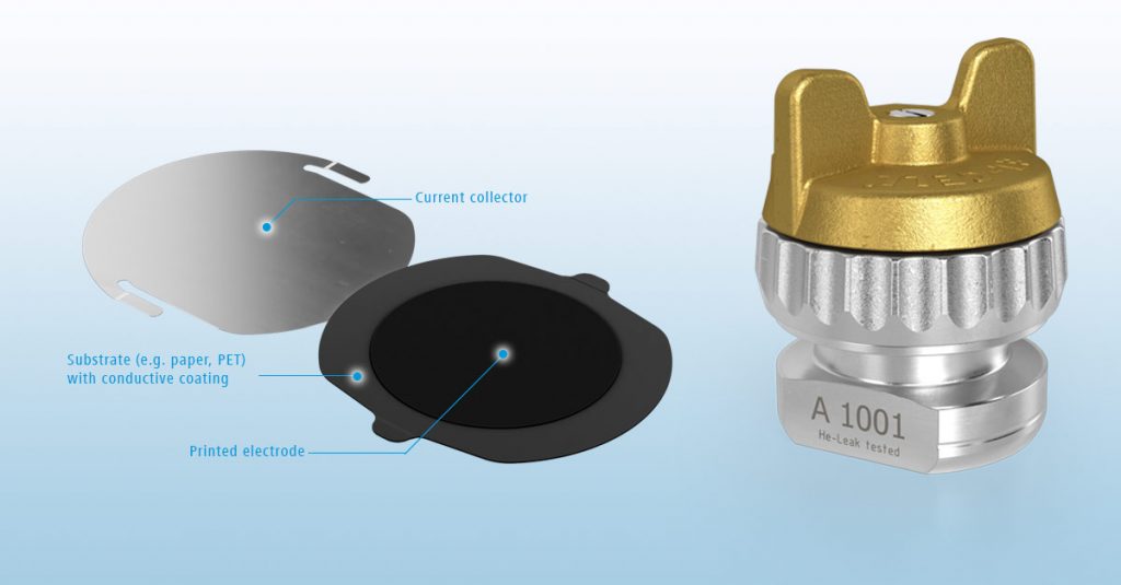 Printed electrodes can now be tested in the PAT-Cell