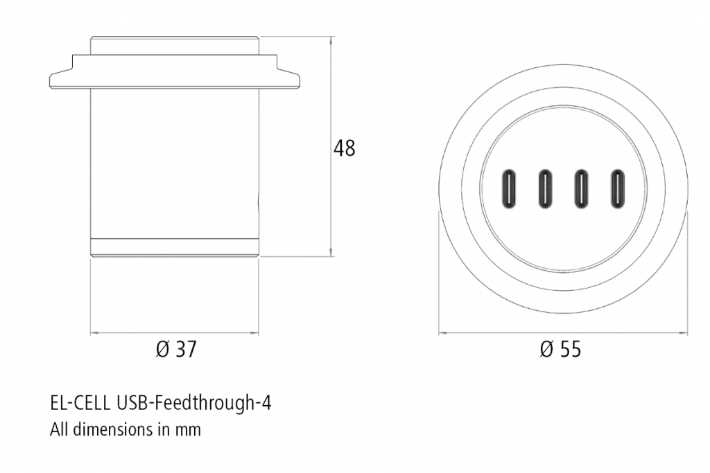 USB-Feedthrough-4 | EL-CELL